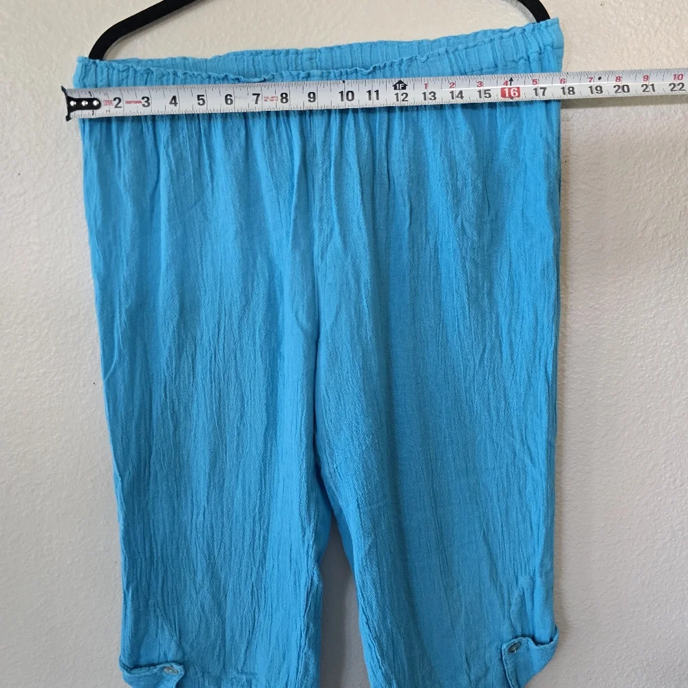 Oh My Gauze! | Pants & Jumpsuits | Oh My Gauze Blue Beth Capris | Poshmark